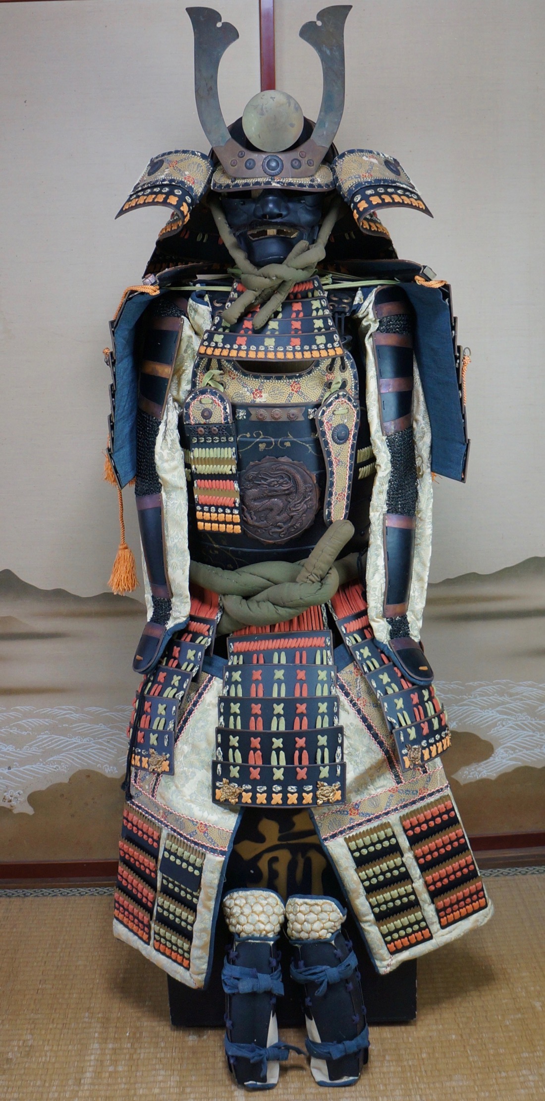 Samurai armor hand made Japanese craft 1900s Kabuto Do Kote Yoroi | eBay